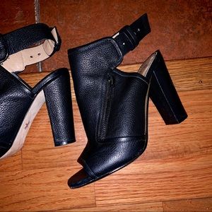 Splendid | Shoes | Anthropologie Splendid Leather Chunky Heels Sandal ...